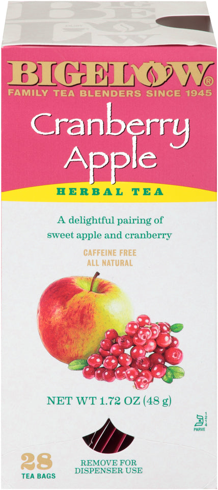 CRANBERRY APPLE HERBAL TEA by Bigelow - Caffeine Free, All Natural ...